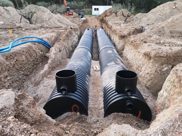 TAMP'eau : système tubulaire : infiltration / stockage/ tamponnement ...