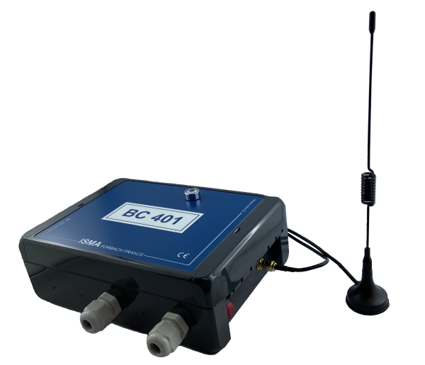 Boîtier communicant type BC401 avec notre application WEB de traitements des données LOGISMA.PRO ...